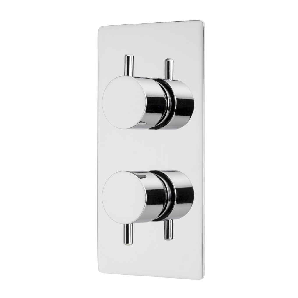 Atlantic Two Outlet Dual Control Thermostatic Shower Valve Chrome ...
