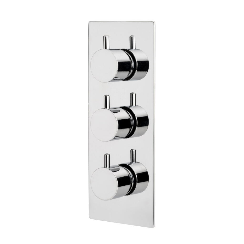 Atlantic Three Outlet Triple Control Thermostatic Shower Valve Chrome ...